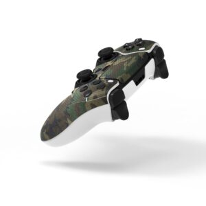 PlayVital 2 Set Skin Decals Sticker for ps5 Edge Wireless Controller, Custom Vinyl Decal Skins Wrap Cover for ps5 Edge Controller - Army Green Camouflage