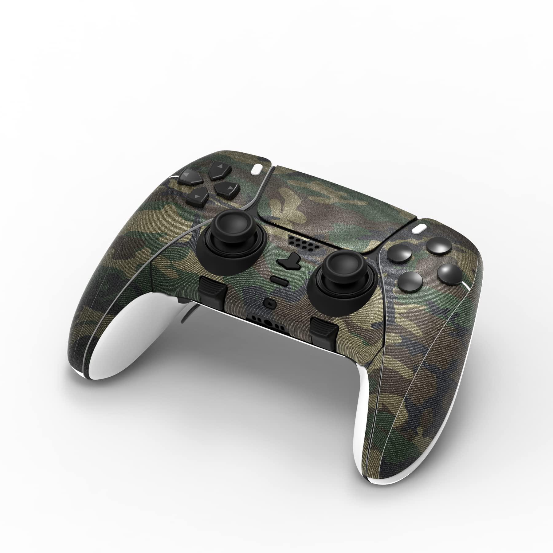 PlayVital 2 Set Skin Decals Sticker for ps5 Edge Wireless Controller, Custom Vinyl Decal Skins Wrap Cover for ps5 Edge Controller - Army Green Camouflage