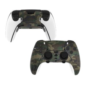 playvital 2 set skin decals sticker for ps5 edge wireless controller, custom vinyl decal skins wrap cover for ps5 edge controller - army green camouflage