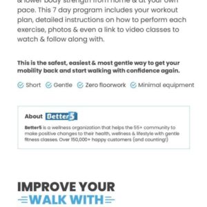 Improve Your Walk With Chair Exercises: How people over 50 can walk longer & with more confidence—in 7 days