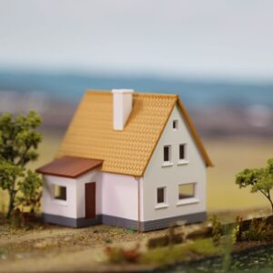 One Set N Scale 1:160 Model Village House Assembled Model Architectural Building Layout JZN03Y