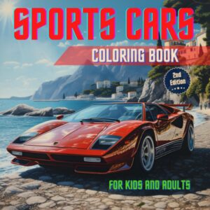 exotic & dream sports car coloring book: insanely detailed relaxation coloring pages with high end luxury car designs with stunning and unique ... trucks coloring books for adults and teens)