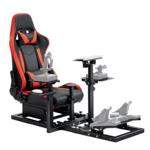 dardoo g920 flight racing simulator cockpit with ergonomic seat fits for logitech/hotas warthog/thrustmaster g29 g923 t150,pc,adjustable steering wheel stand,excluding wheel,pedal,handbrake & joystick