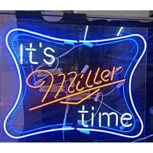 prouten 20in it's miller time neon sign acrylic beer pub bar handmade wall decor neon light