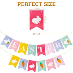 Happy Easter Banner, Easter Garland Banner for Easter Decorations Home Office School Outdoor Party Supply