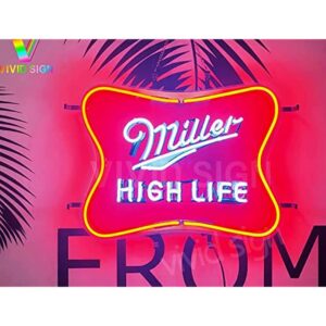 prouten 20inx16in miller high lifes neon sign light lamp with hd vivid printing tech artwork