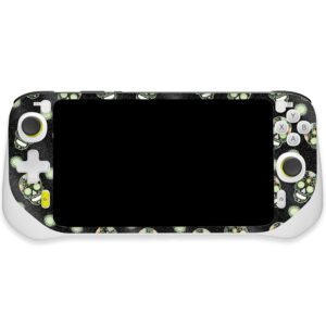 mightyskins glossy glitter skin compatible with logitech g cloud gaming handheld - nighttime skulls | protective, durable high-gloss glitter finish | easy to apply | made in the usa