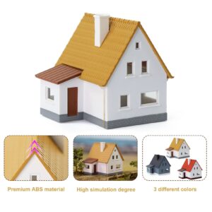 One Set N Scale 1:160 Model Village House Assembled Model Architectural Building Layout JZN03Y