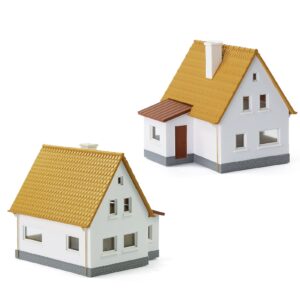 One Set N Scale 1:160 Model Village House Assembled Model Architectural Building Layout JZN03Y