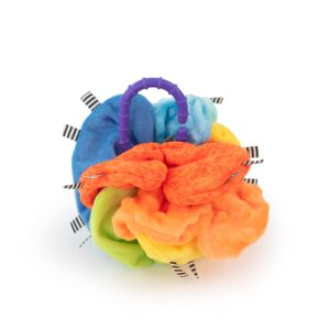 sassy crinkle ball, sensory toy, 3+ months