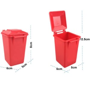 AITING Trash Can Toy Kids Toy Push Vehicles Garbage Truck's ABS Trash Cans Mini Curbside Vehicle Garbage Bin