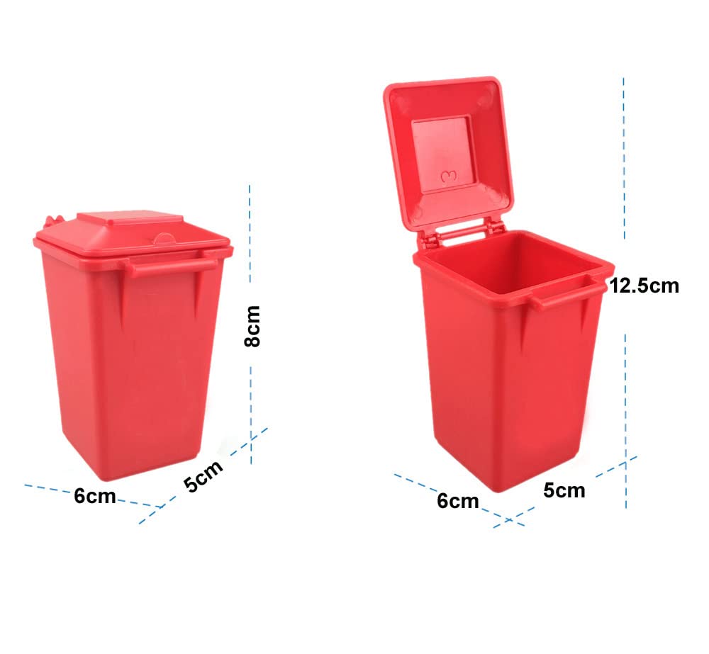 AITING Trash Can Toy Kids Toy Push Vehicles Garbage Truck's ABS Trash Cans Mini Curbside Vehicle Garbage Bin