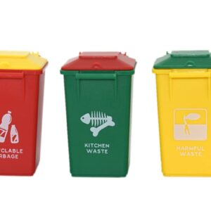 AITING Trash Can Toy Kids Toy Push Vehicles Garbage Truck's ABS Trash Cans Mini Curbside Vehicle Garbage Bin