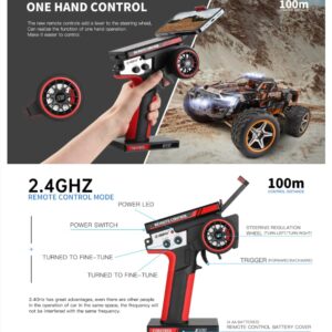 WLtoys 104018 1:10 2.4G Racing Remote Control Car 55KM/H 4WD Large Alloy Electric Remote Control Crawler Children's Toy (104018 1 * 2200mAh)