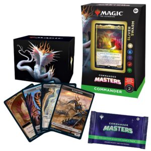 Magic: The Gathering Commander Masters Commander Deck Bundle – Includes Set of 4 Decks (1 Eldrazi Unbound, 1 Enduring Enchantments, 1 Planeswalker Party, and 1 Sliver Swarm)