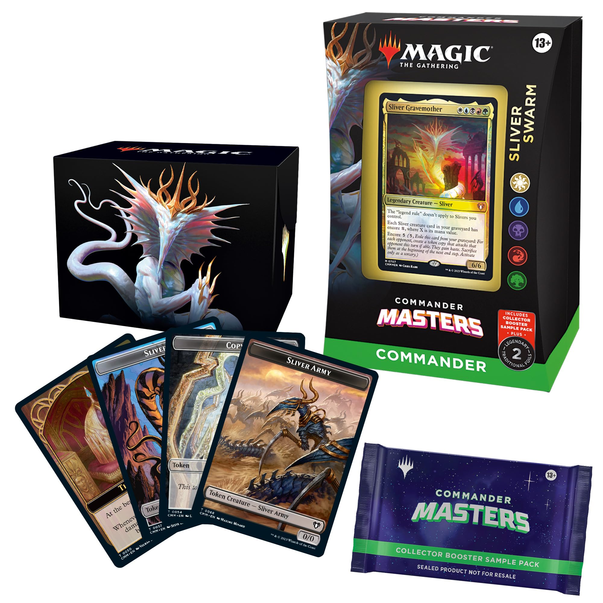 Magic: The Gathering Commander Masters Commander Deck Bundle – Includes Set of 4 Decks (1 Eldrazi Unbound, 1 Enduring Enchantments, 1 Planeswalker Party, and 1 Sliver Swarm)