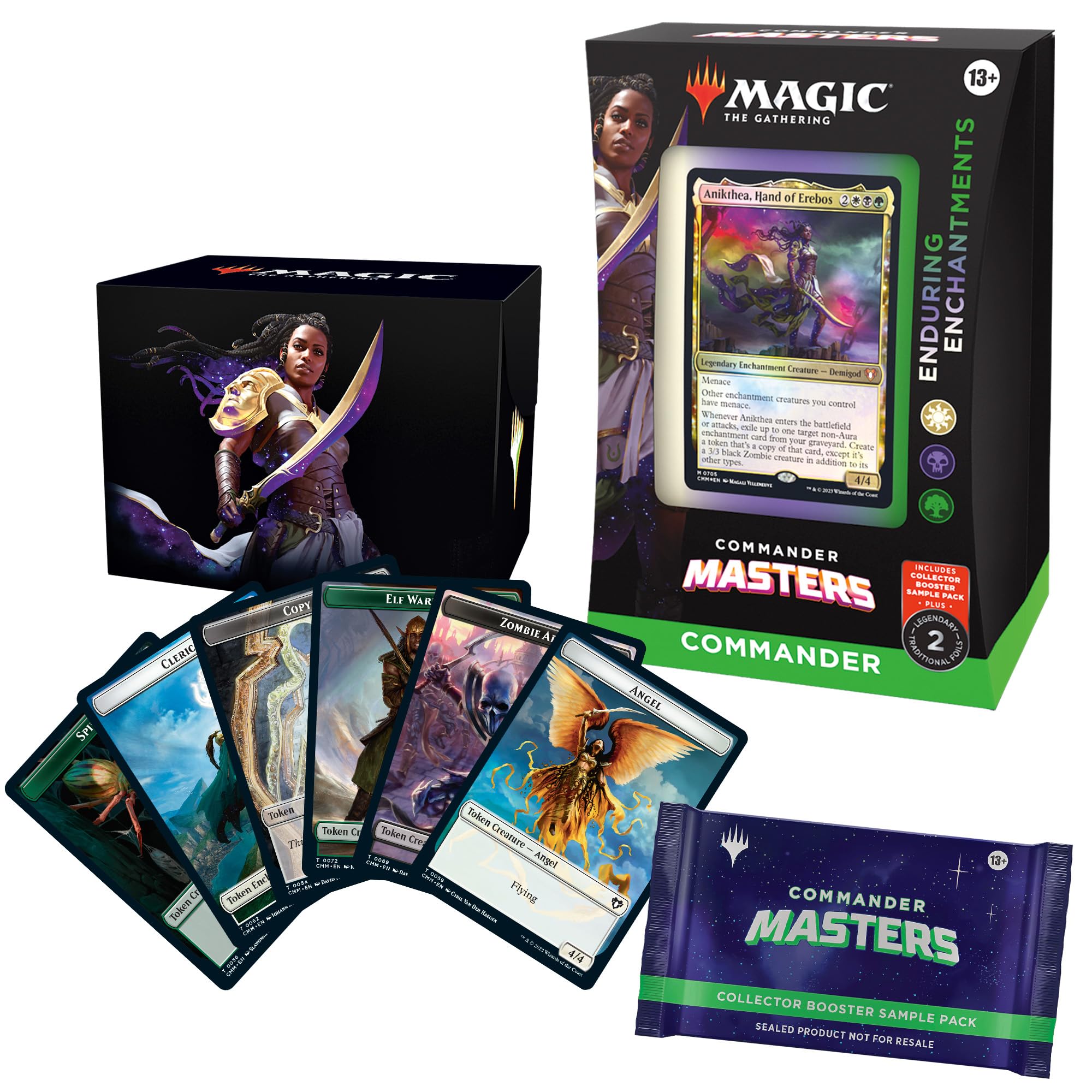 Magic: The Gathering Commander Masters Commander Deck Bundle – Includes Set of 4 Decks (1 Eldrazi Unbound, 1 Enduring Enchantments, 1 Planeswalker Party, and 1 Sliver Swarm)