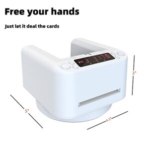 CUIYKAI Automatic Poker Card Dealer Machine Rotating-Fast Accurate and Stable Card Dealing Tool Rotating Card Dealer Machine for UNO,BJ(Blackjack),Texas Hold'em,Home Card Games (White 2nd Gen)