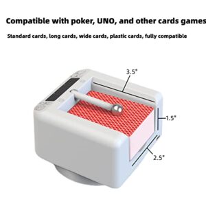 CUIYKAI Automatic Poker Card Dealer Machine Rotating-Fast Accurate and Stable Card Dealing Tool Rotating Card Dealer Machine for UNO,BJ(Blackjack),Texas Hold'em,Home Card Games (White 2nd Gen)