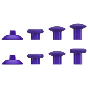 eXtremeRate Purple ThumbsGear Interchangeable Ergonomic Thumbstick + Replacement Buttons for Xbox Series S/X Controller