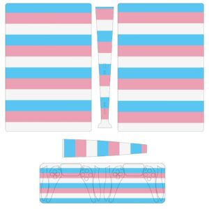 transgender flag pride 3pcs whole body decal cover sticker for ps5 digital edition for ps5 console and controller