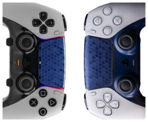 touchprotect blue hex pro bundle for ps5 | dualsense edge & standard dualsense textured trackpad skin combo pack.