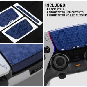 TouchProtect Blue Hex Pro Bundle for PS5 | Dualsense Edge & Standard Dualsense Textured Trackpad Skin Combo Pack.