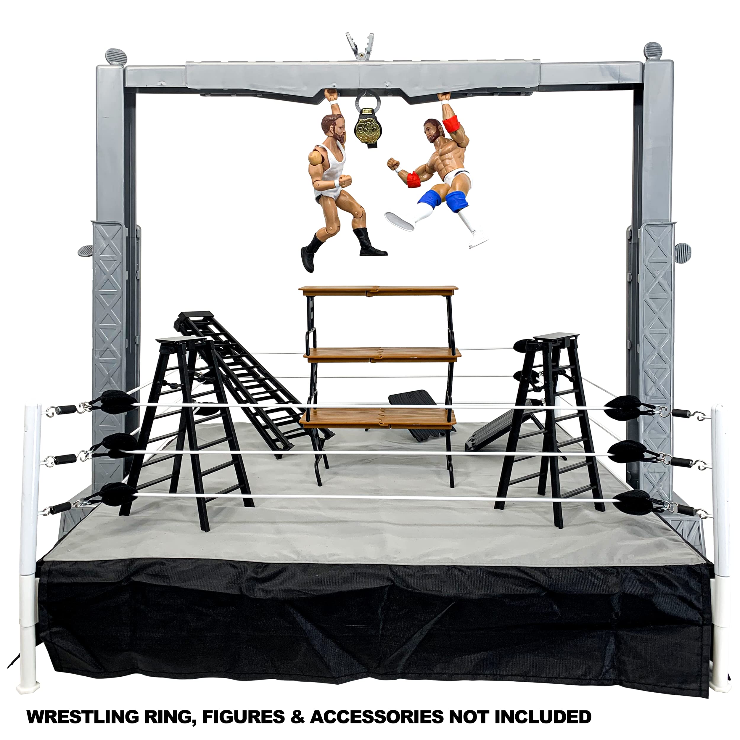 Shark Cage & Grab The Gear Playset for Wrestling Action Figures