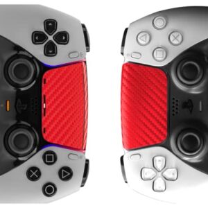 TouchProtect Carbon Red Pro Bundle for PS5 | Dualsense Edge & Standard Dualsense Textured Trackpad Skin Combo Pack.