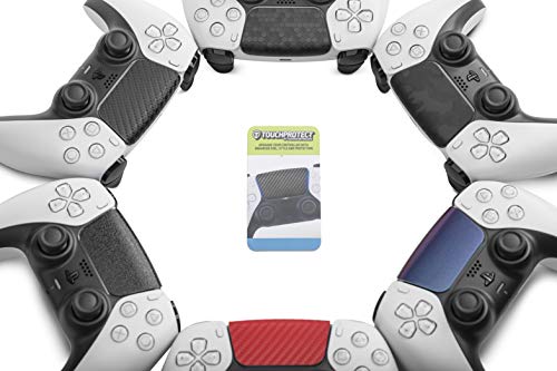 TouchProtect Carbon Red Pro Bundle for PS5 | Dualsense Edge & Standard Dualsense Textured Trackpad Skin Combo Pack.