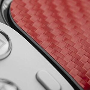 TouchProtect Carbon Red Pro Bundle for PS5 | Dualsense Edge & Standard Dualsense Textured Trackpad Skin Combo Pack.