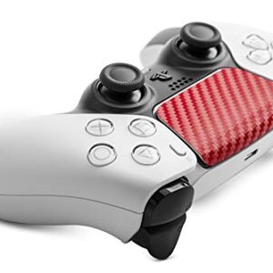 TouchProtect Carbon Red Pro Bundle for PS5 | Dualsense Edge & Standard Dualsense Textured Trackpad Skin Combo Pack.