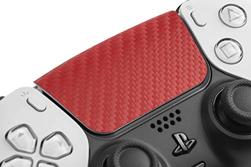 TouchProtect Carbon Red Pro Bundle for PS5 | Dualsense Edge & Standard Dualsense Textured Trackpad Skin Combo Pack.