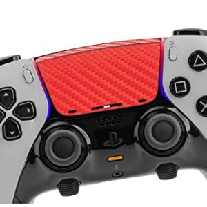 TouchProtect Carbon Red Pro Bundle for PS5 | Dualsense Edge & Standard Dualsense Textured Trackpad Skin Combo Pack.