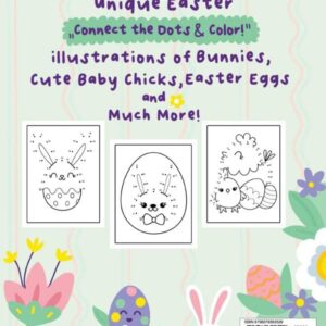 Easter Basket Stuffers: Easter Dot to Dot Activity Book for Kids Ages 4-8: Connect the Dots&Color Book with Cute Easter Themes (Easter Gifts For Kids)