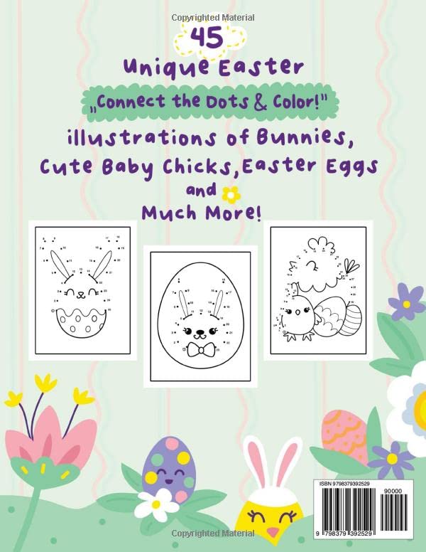 Easter Basket Stuffers: Easter Dot to Dot Activity Book for Kids Ages 4-8: Connect the Dots&Color Book with Cute Easter Themes (Easter Gifts For Kids)