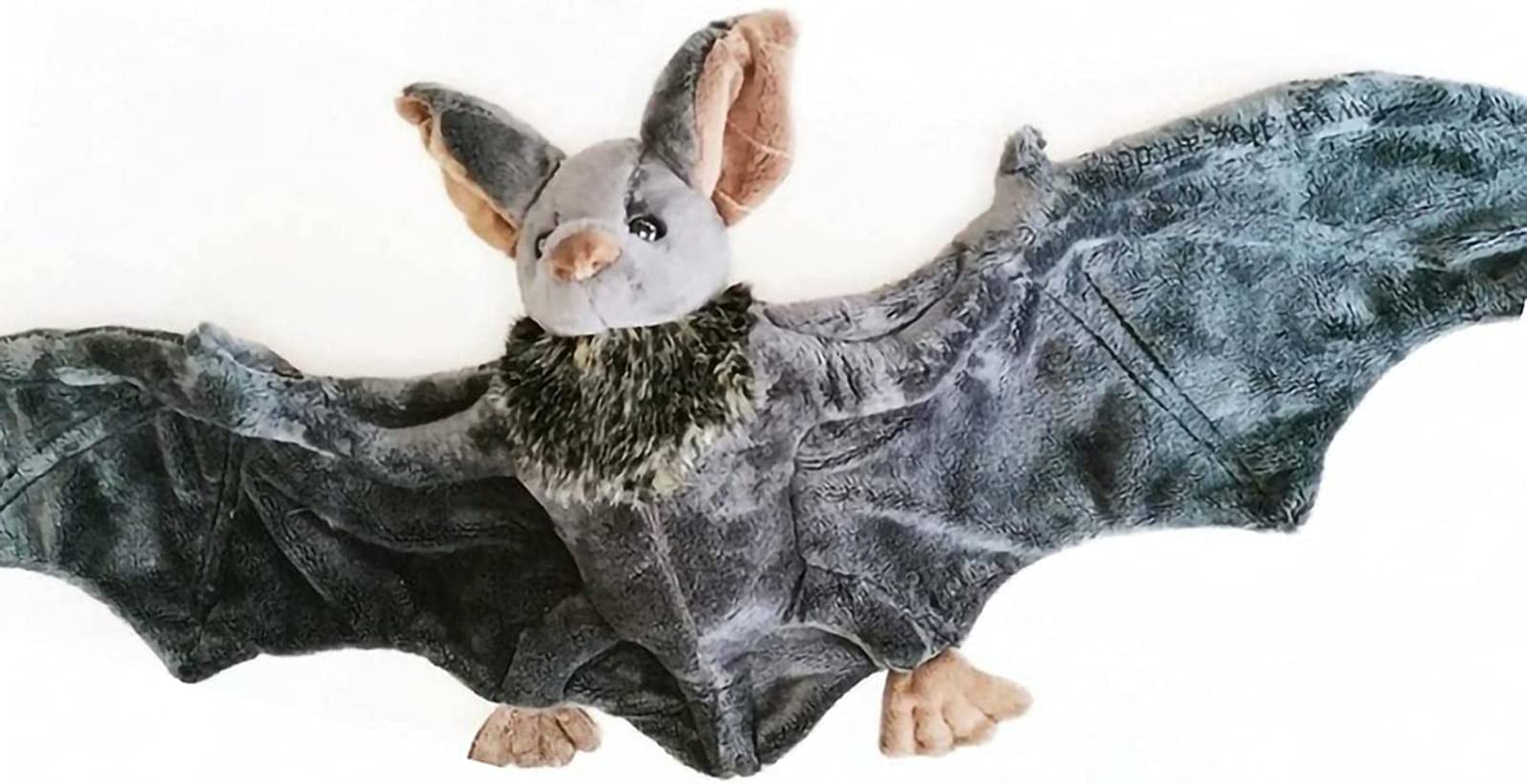 Enivtfz 12" Large Bat Plush Toys, Creepy Goth Bat Stuffed Animal Lifelike Bats Plushie Doll Gothic Bat Soft Hugging Plush for Halloween Easter Christmas Valentines Birthday Gift