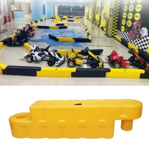 zaqycm car race track for go kart/ bumper car, kids pedal vehicles barrier cones for public area/ commercial event/ outdoor activity playground backyard ( color : yellow , size : 100x30x35cm )