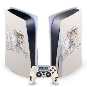 head case designs officially licensed bored of directors ape #2585 art vinyl faceplate sticker gaming skin decal compatible with sony playstation 5 ps5 disc edition console & dualsense controller