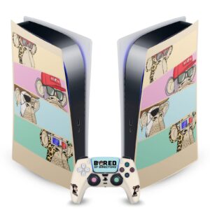 head case designs officially licensed bored of directors group art vinyl faceplate sticker gaming skin decal compatible with sony playstation 5 ps5 digital edition console and dualsense controller