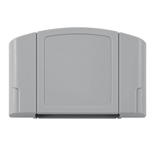 PRYMALL N64 Game Cartridge Shell with Custom Printed Label (Regular, Gray)