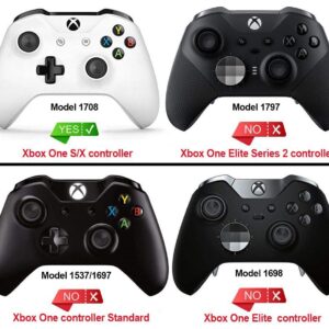 eXtremeRate Black Thumbsticks + Replacement Buttons for Xbox One S, Xbox One X Controller