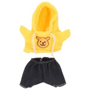 toyvian bear doll clothes trousers set make your own animals outfits plushie sweater hoodie pants accessories for diy stuffed animals kids toy