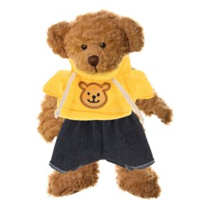 Toyvian Bear Doll Clothes Trousers Set Make Your Own Animals Outfits Plushie Sweater Hoodie Pants Accessories for DIY Stuffed Animals Kids Toy