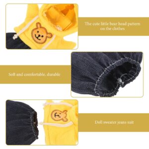 Toyvian Bear Doll Clothes Trousers Set Make Your Own Animals Outfits Plushie Sweater Hoodie Pants Accessories for DIY Stuffed Animals Kids Toy