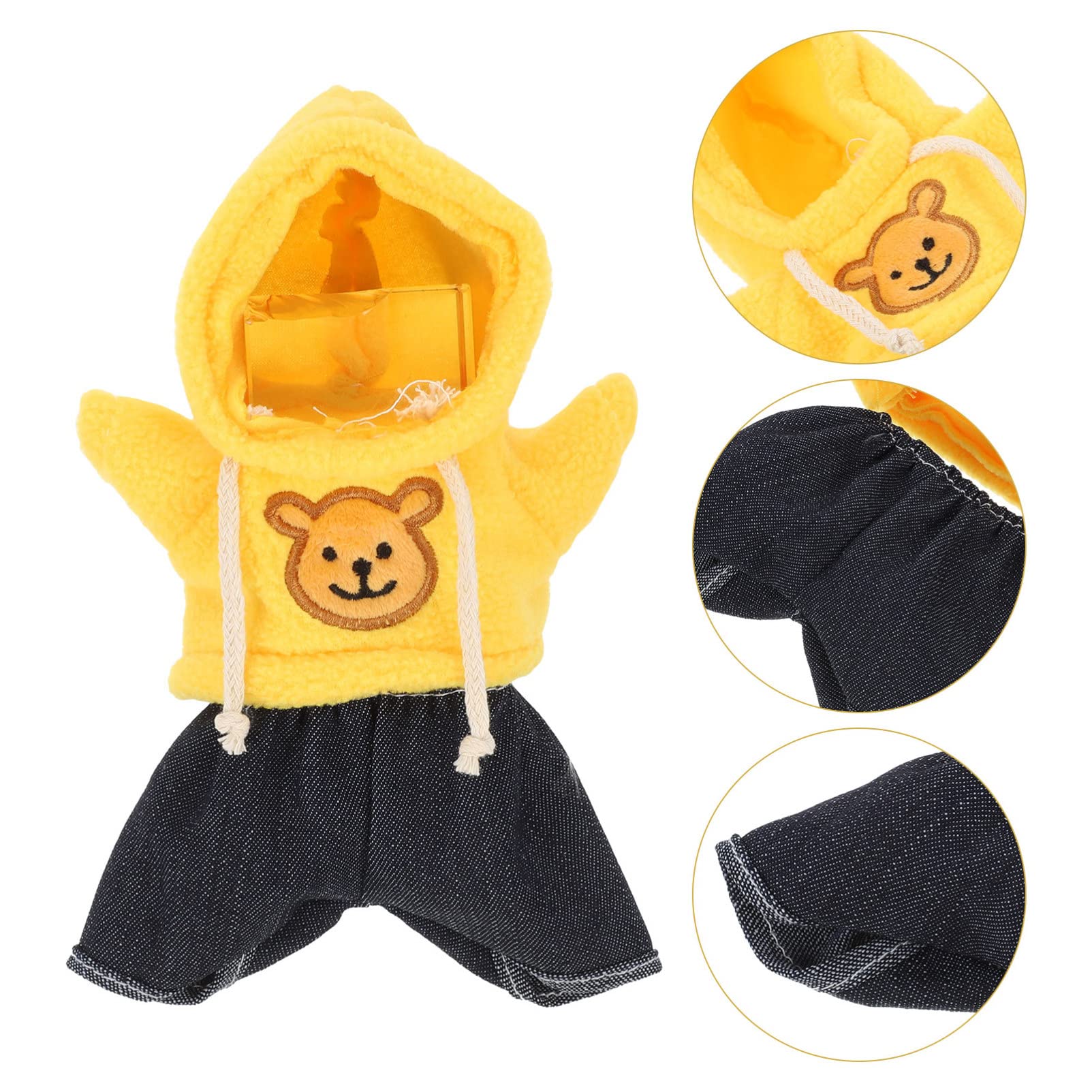 Toyvian Bear Doll Clothes Trousers Set Make Your Own Animals Outfits Plushie Sweater Hoodie Pants Accessories for DIY Stuffed Animals Kids Toy