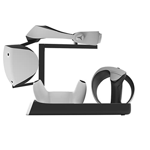 HikTop for PSVR2 PS5 Controllers Charging Station, VR Headset Bracket Storage Stand for PS VR2 Move Showcase