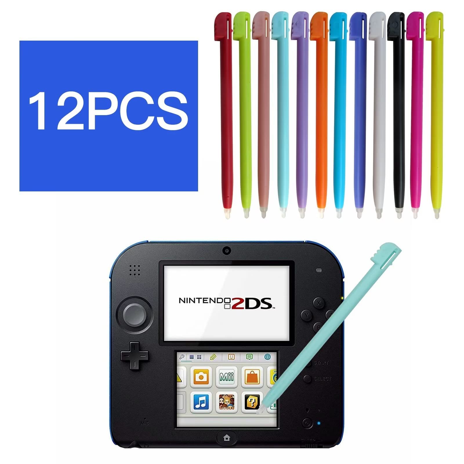 12 Pack Multicolor Touch Stylus Pen Compatible for Nintendo DS Lite Handheld Video Game System