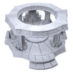 endertoys forgotten circular temple by makers anvil, 3d printed tabletop rpg scenery and wargame terrain for 28mm miniatures