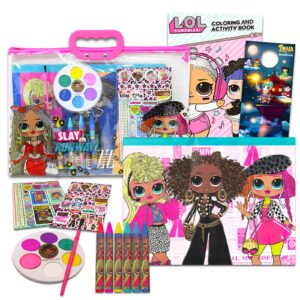 lol surprise coloring and activity kit - bundle with lol surprise coloring book, stickers, paint, activities, and more | lol doll art set for kids, girls